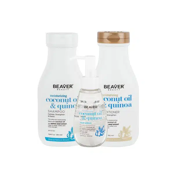 Beaver Coconut & Quinoa Shampoo Conditioner & Serum Bundle