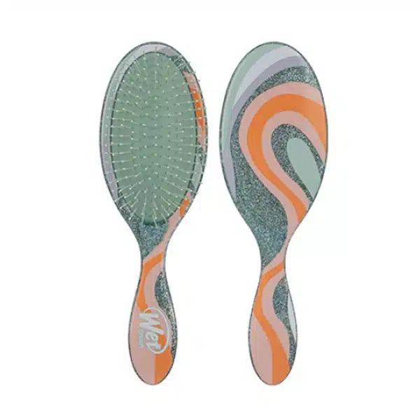 Wet Brush Detangler Glitter Vortex Teal ⋆ Beauty Hair Warehouse